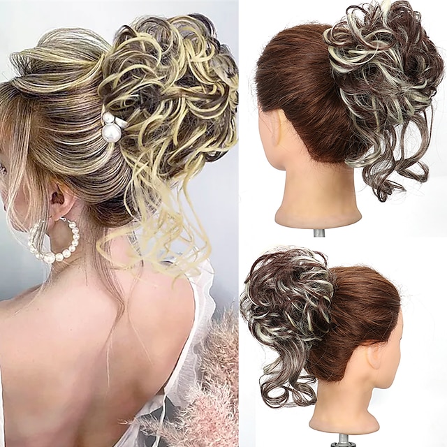 Messy Bun Hair Piece Messy Hair Bun Scrunchies for Women Tousled Updo ...
