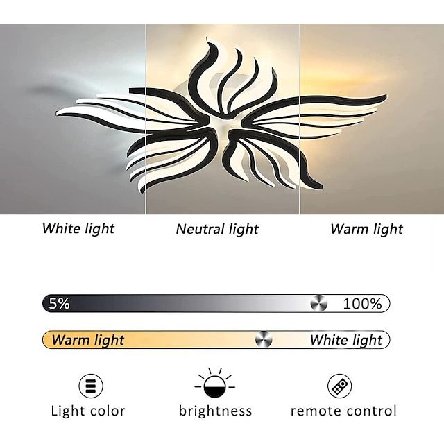 Dimmable Cluster Design Ceiling Lights Plastic Artistic Style Modern ...