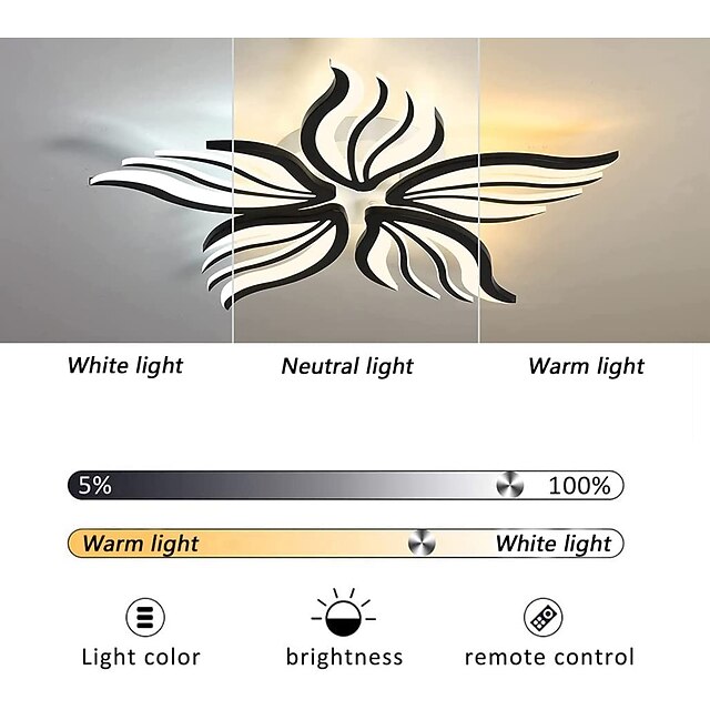 Dimmable Cluster Design Ceiling Lights Plastic Artistic Style Modern ...