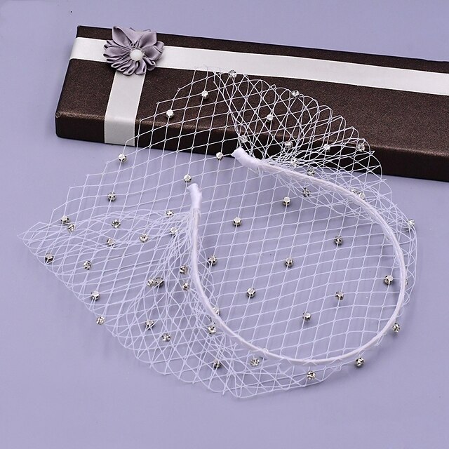 One-tier Stylish / European Style Wedding Veil Blusher Veils / Birdcage ...