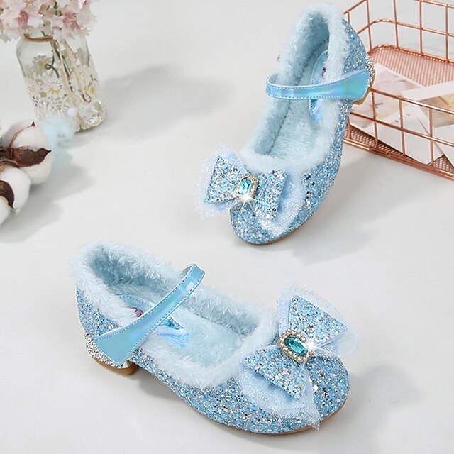 Frozen Fairytale Princess Elsa Shoes Girls' Movie Cosplay Sequins ...