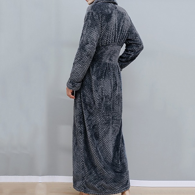 Men's Robe Bathrobe Bath Robe Towel Robe Plain Stylish Casual Classic ...