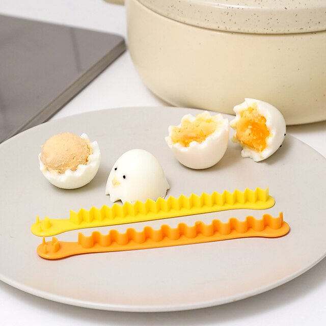 2Pcs/set Fancy Cut Eggs Cooked Eggs Cutter Home Boiled Eggs Creative ...