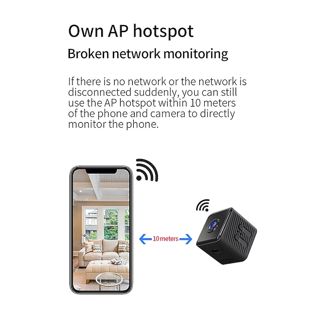 New X2 Mini Camera HD 1080P WiFi IP Camera Home Security Night Vision ...