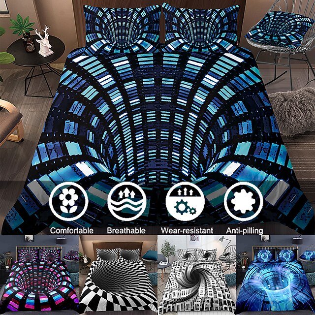3D Vortex Duvet Cover Bedding Sets Comforter Cover with 1 Duvet Cover ...