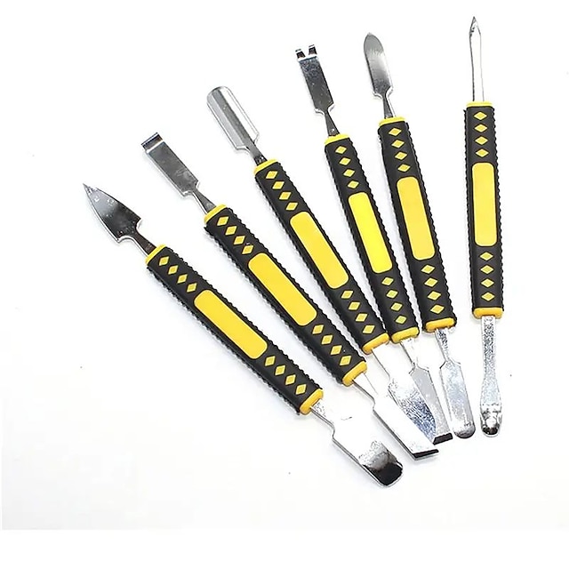 6pcs Metal Crowbar Set, Small Metal Spudgers, Opening Pry Tools ...