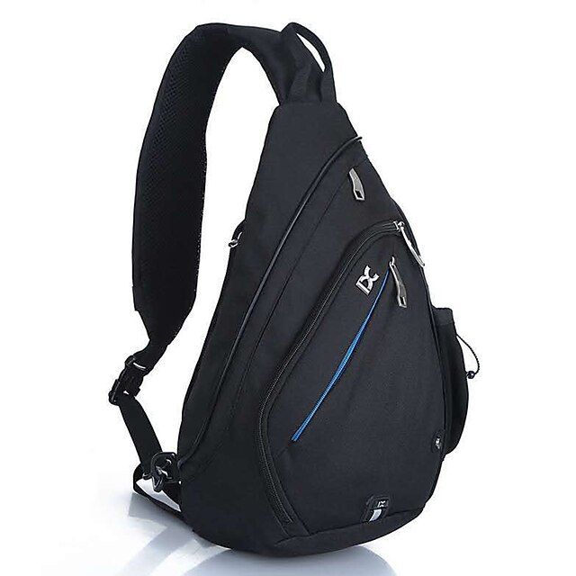 men's sling shoulder bag large capacity men polyester fibre waterproof ...