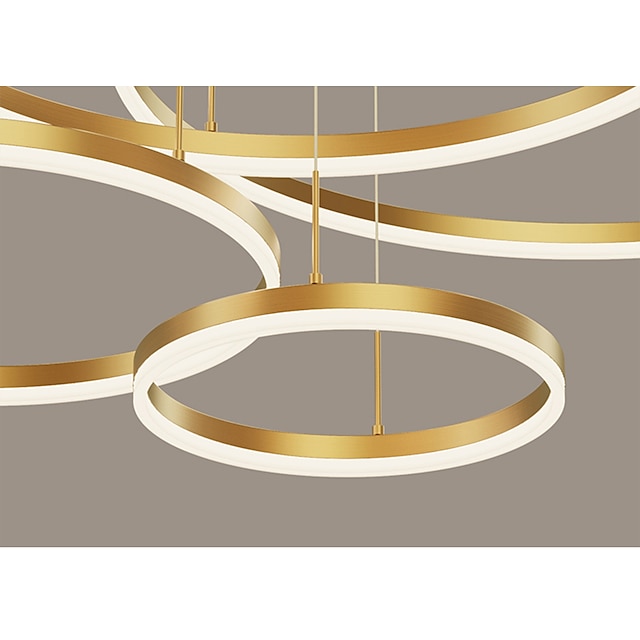 60 cm Circle Design Line Design Geometric Shapes Pendant Light Metal ...