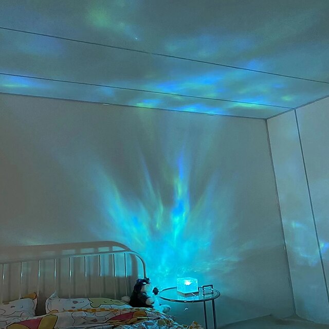 Dynamic Rotating Water Ripple Night Light with Remote Control Function ...