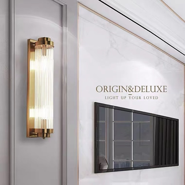 LED Wall Sconce Light for Living Room Crystal Art Deco Fixture E14 110 ...