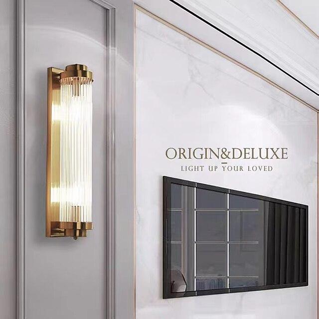 LED Wall Sconce Light for Living Room Crystal Art Deco Fixture E14 110 ...