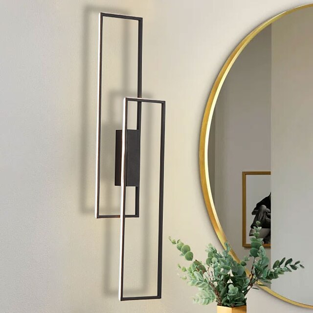 Lightinthebox LED Wall Lights Indoor Black Rectangle Double Light Wall ...
