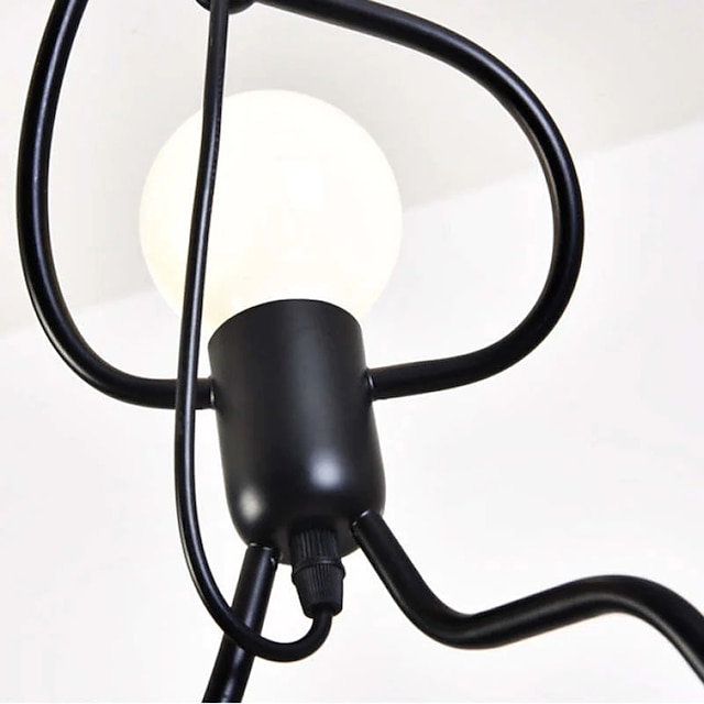 Swinging Humanoid Light Fixture 1-3 Light Mount Modern Black Industrial ...