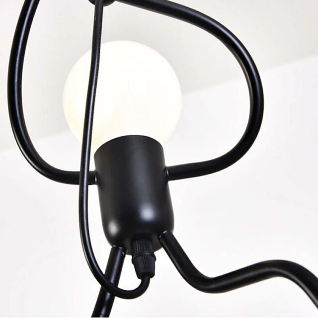 Swinging Humanoid Light Fixture 1-3 Light Mount Modern Black Industrial ...