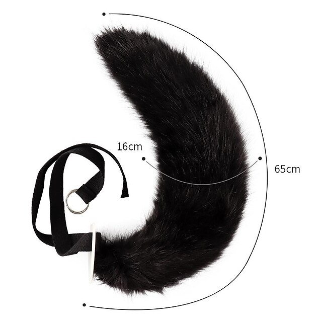 Fox Tail Clip Cat Ears Wolf Paws Gloves Cosplay Costume Carnival Fancy ...