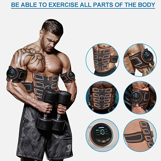 ABS Muscle Stimulator Ab Machine Portable Abdominal Toning Belt Home ...