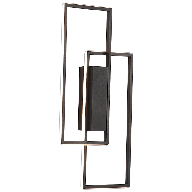 Lightinthebox LED Wall Lights Indoor Black Rectangle Double Light Wall ...