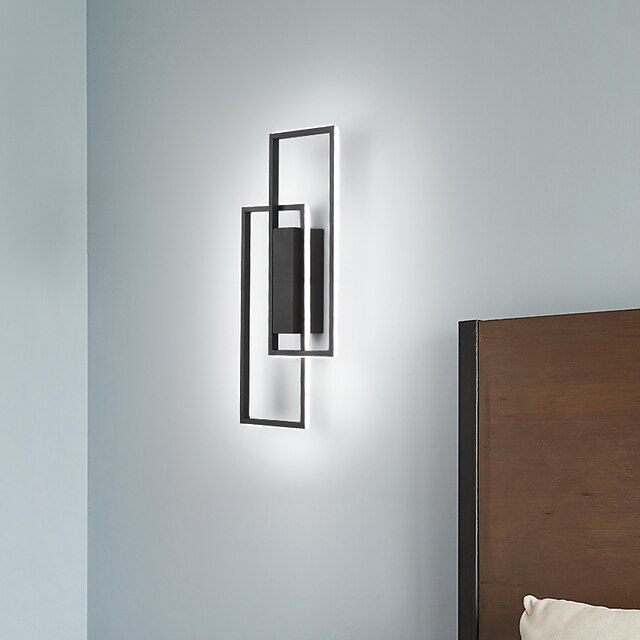 Lightinthebox LED Wall Lights Indoor Black Rectangle Double Light Wall ...