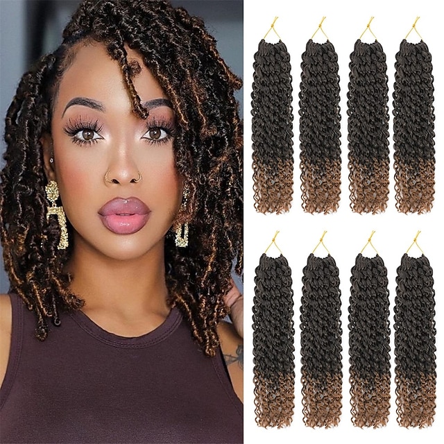 Passion Twist Hair 12 Inch Water Wave Crochet Hair for Black Women ...