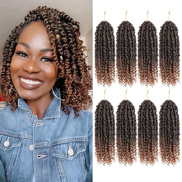 Passion Twist Hair 12 Inch Water Wave Crochet Hair for Black Women ...