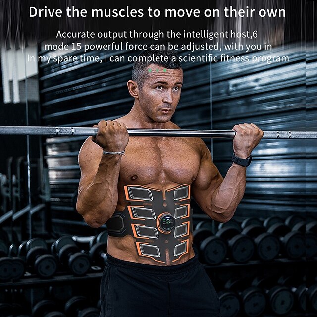 ABS Muscle Stimulator Ab Machine Portable Abdominal Toning Belt Home ...