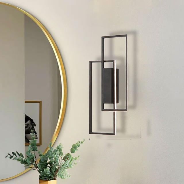 Lightinthebox LED Wall Lights Indoor Black Rectangle Double Light Wall ...