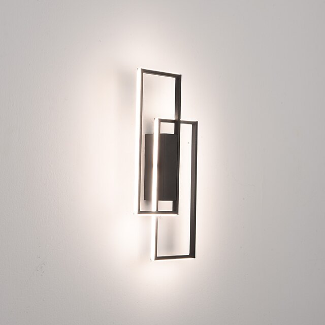 Lightinthebox LED Wall Lights Indoor Black Rectangle Double Light Wall ...