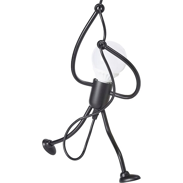 Swinging Humanoid Light Fixture 1-3 Light Mount Modern Black Industrial ...