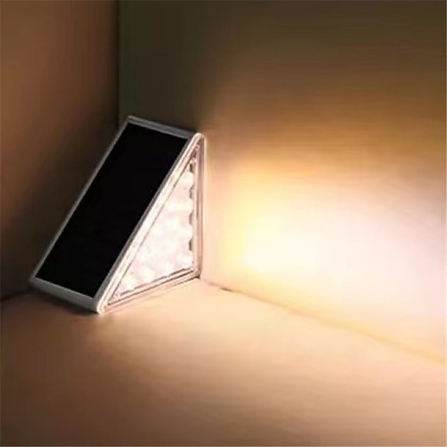 2 stks solar stap licht outdoor trap verlichting led lens ontwerp super ...
