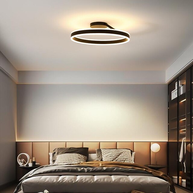 LED Ceilling Light 50cm 1-Light Ring Circle Design Dimmable Aluminum ...