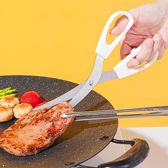 Bend Blade Kitchen Scissors Korean Stainless Steel Barbecue Scissors ...