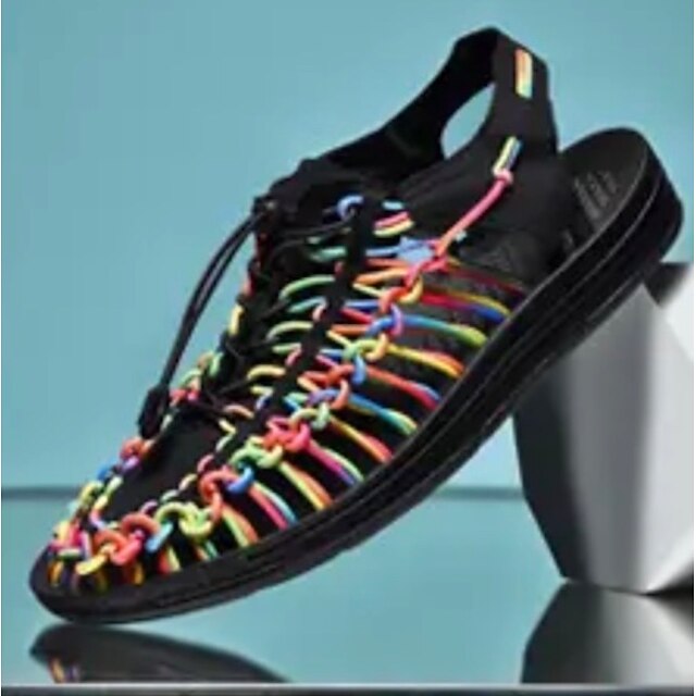 Men's Braided Rope Sports Sandals – Breathable Outdoor Water Shoes with ...