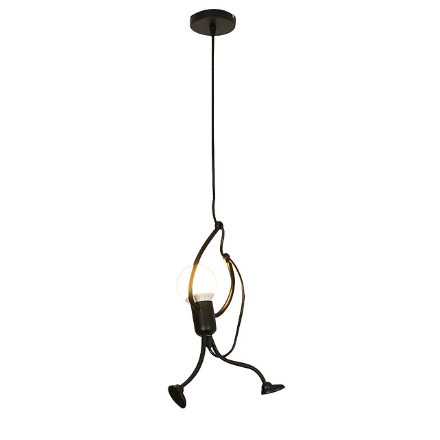 Swinging Humanoid Light Fixture 1-3 Light Mount Modern Black Industrial ...