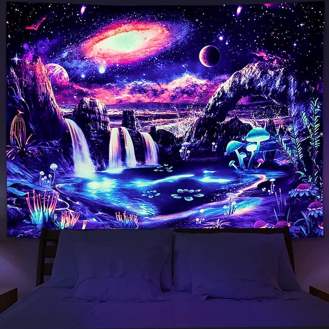 Blacklight Tapestry UV Reactive Glow in the Dark Glow Party Neon ...