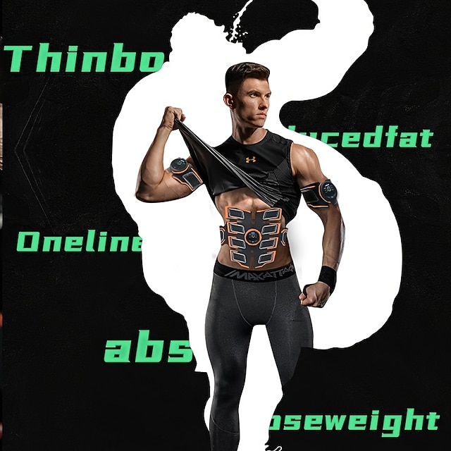 ABS Muscle Stimulator Ab Machine Portable Abdominal Toning Belt Home ...