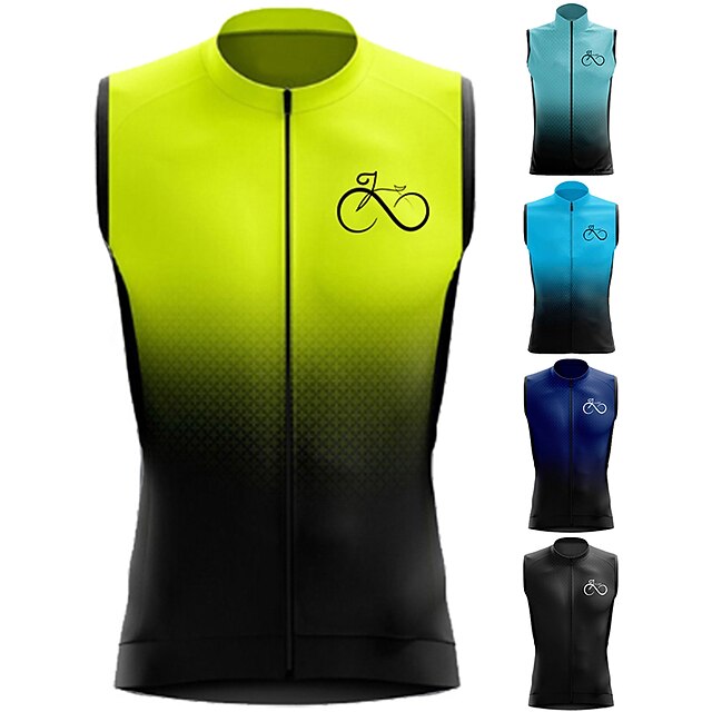 Men's Cycling Vest Cycling Jersey Gradient Funny Sleeveless Bike Vest ...