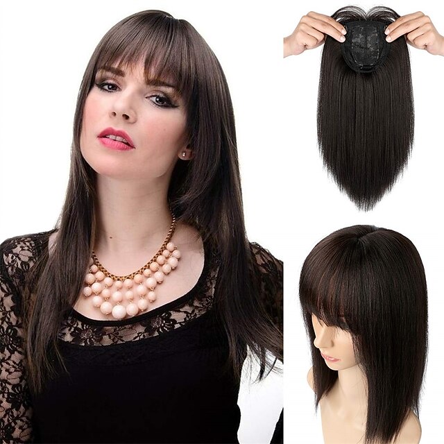 14 Hair Topper with Bangs Top Hairpieces Clip in Hair Extensions ...