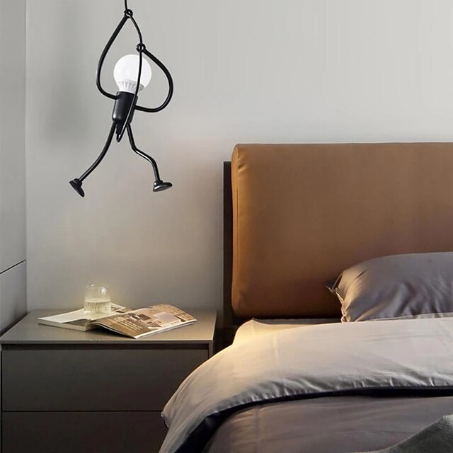 Swinging Humanoid Light Fixture 1-3 Light Mount Modern Black Industrial ...