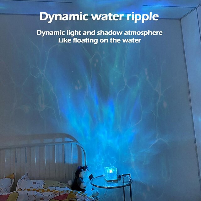 Dynamic Rotating Water Ripple Night Light with Remote Control Function ...