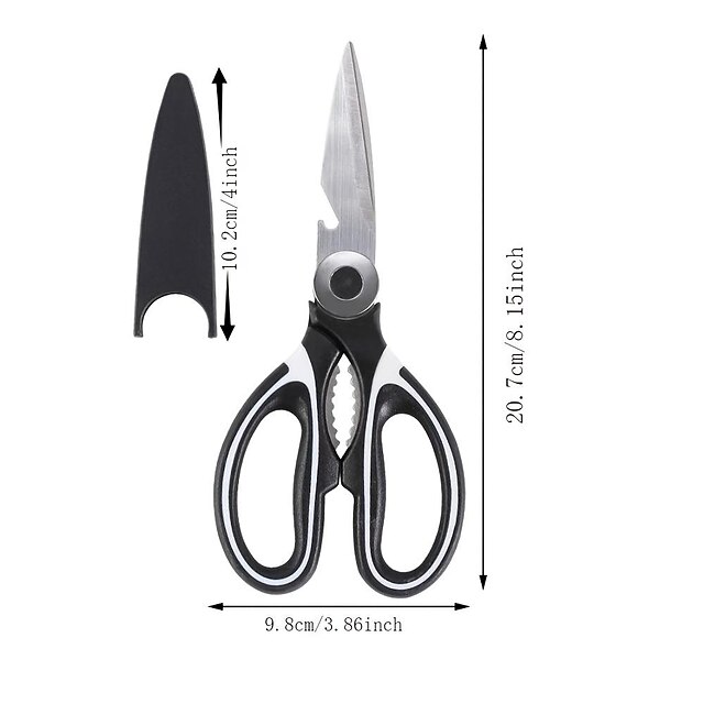 1pc BBQ Scissors, Sharp Kitchen Scissors, Stainless Steel Multipurpose ...