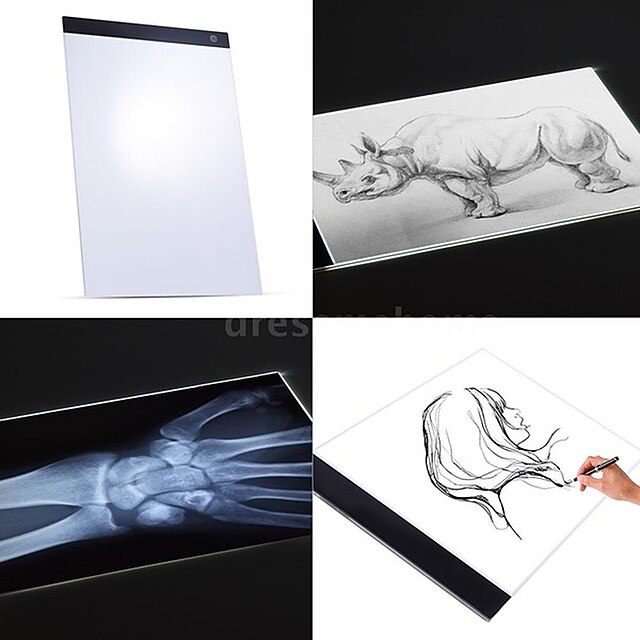LED Light Pad Artist Light Box Table Tracing Drawing Board Pad Painting ...