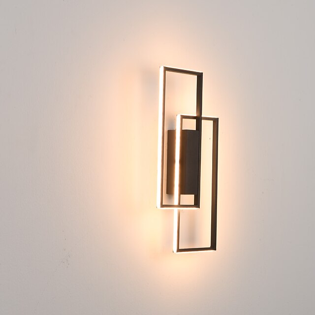 Lightinthebox LED Wall Lights Indoor Black Rectangle Double Light Wall ...