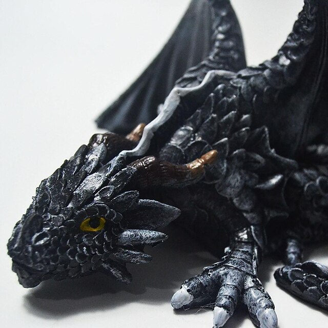 Big Squatting Dragon Sculpture, Resin Gothic Dragon Statue, Handicraft ...