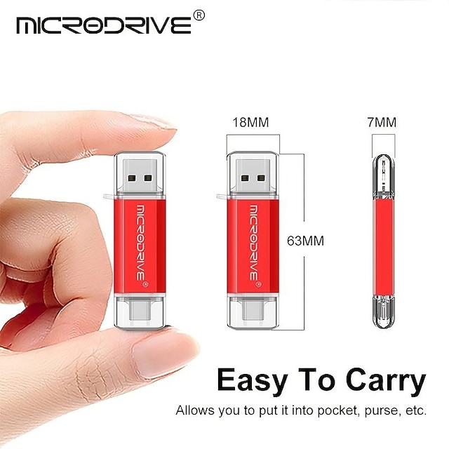 Microdrive 32GB 64GB 128GB USB Flash Drive OTG Type-C High Speed Laptop ...