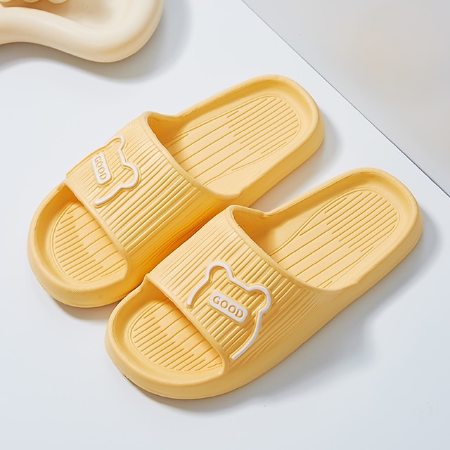 Women's Platform Cloud Slippers Solid Color Open Toe Non-slip Slides ...
