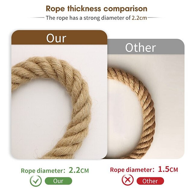 Vintage Hemp Rope Pendant Light Fixture 1 Head 1.5 Meter E26/E27 Base ...