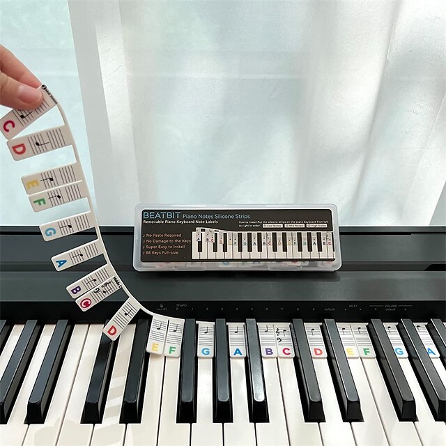 Music Keyboard Silicone Piano Keyboard Note Labels U2013 Piano Notes ...
