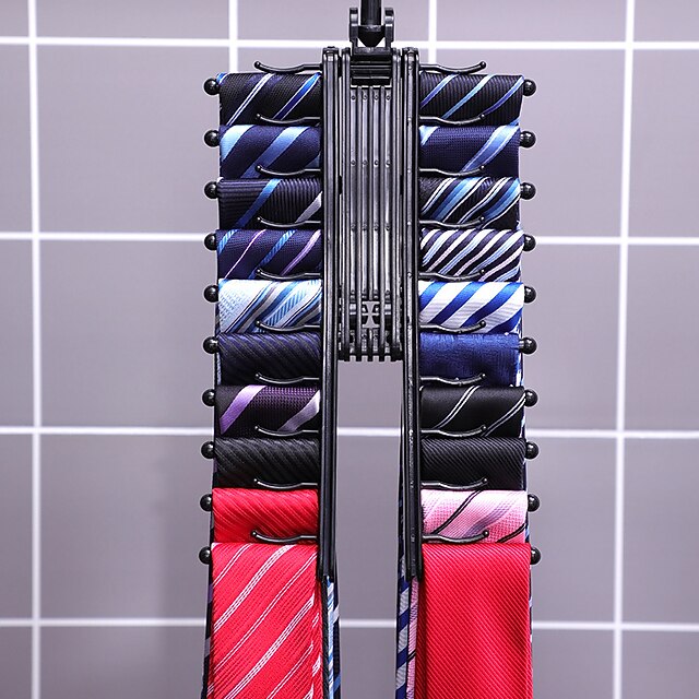 Adjustable Tie Storage Rack 360 Degree Rotating Household Tie Shelf ...