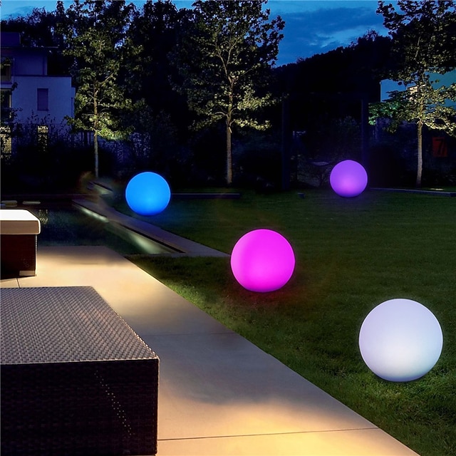 LED Floating Pool Lights 40cm Glowing Ball Inflatable Luminous Ball LED ...