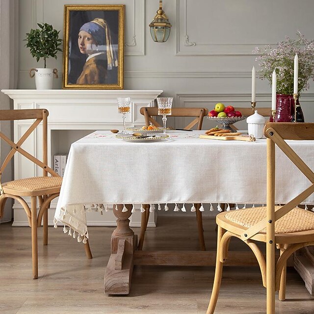 fata de masa de la ferma fata de masa de lenjerie de bumbac fata de ...